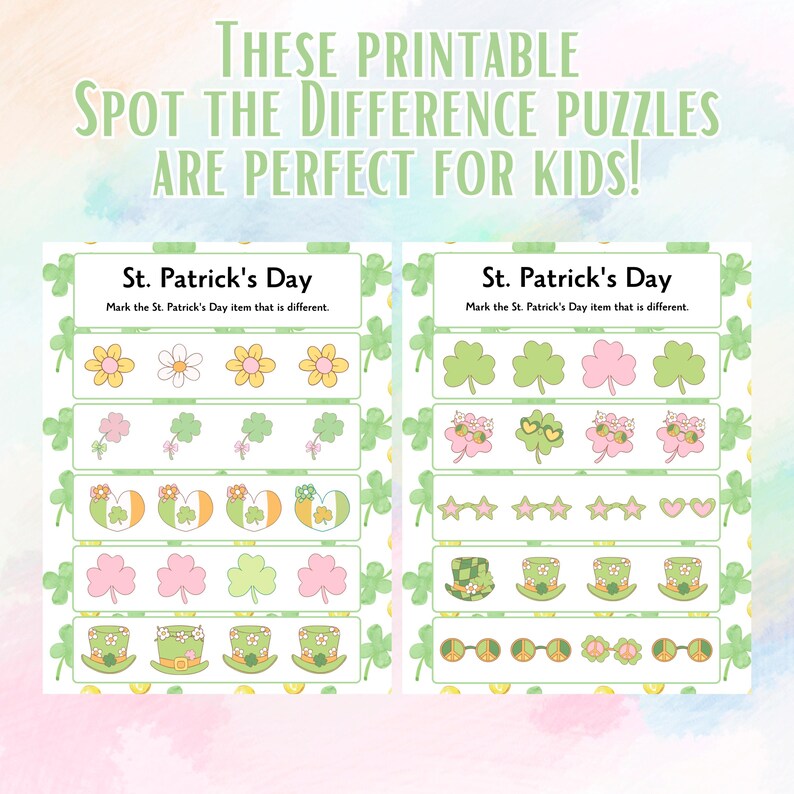 Hojas de trabajo de conteo para el Día de San Patricio: Imprimibles ...