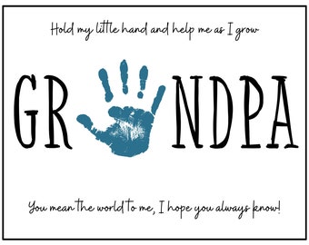 Handprint Grandpa Printable / Father's Day Gift / Father's Day Art ...