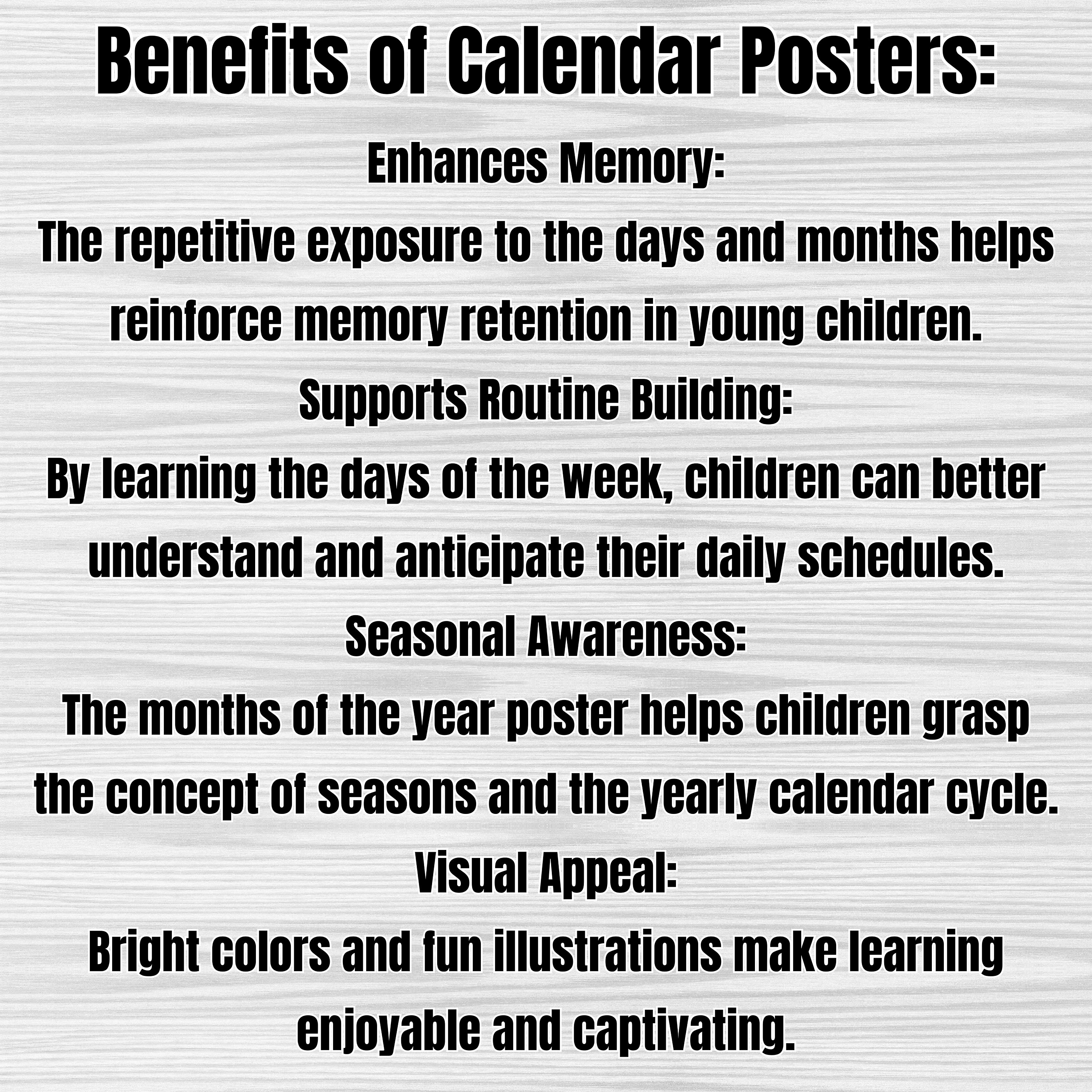 Pastel Color Printable Calendar Poster Set - Days of the Week & Months ...