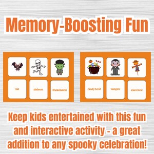 Printable Halloween Matching Cards Set – Fun & Spooky 18-card Game for ...