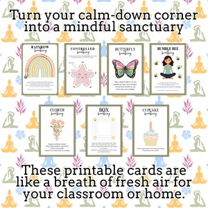Boho Breathing Technique Cards for Kids – Set of 7 Mindfulness Calm ...