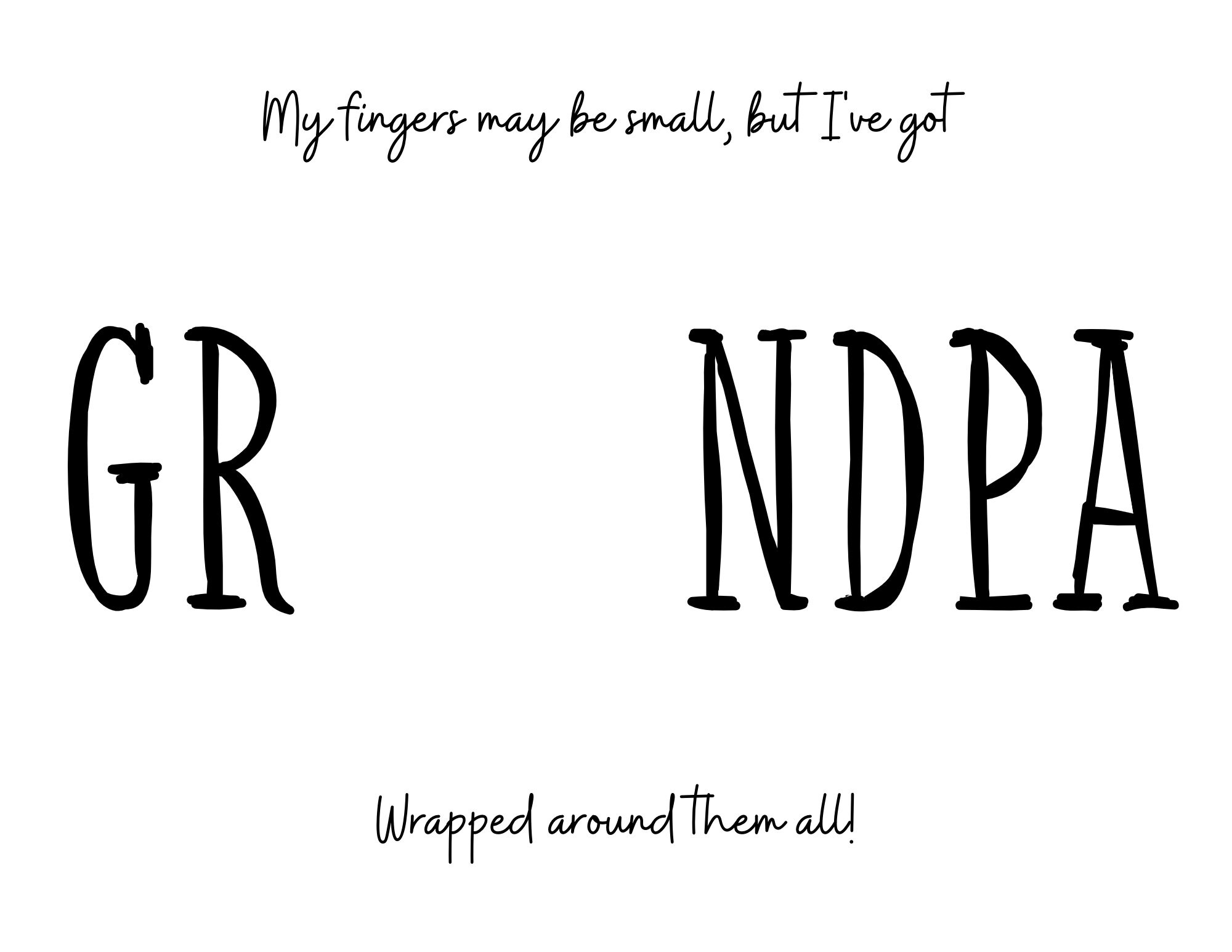 Handprint Grandpa Printable / Father's Day Gift / Father's Day Art ...