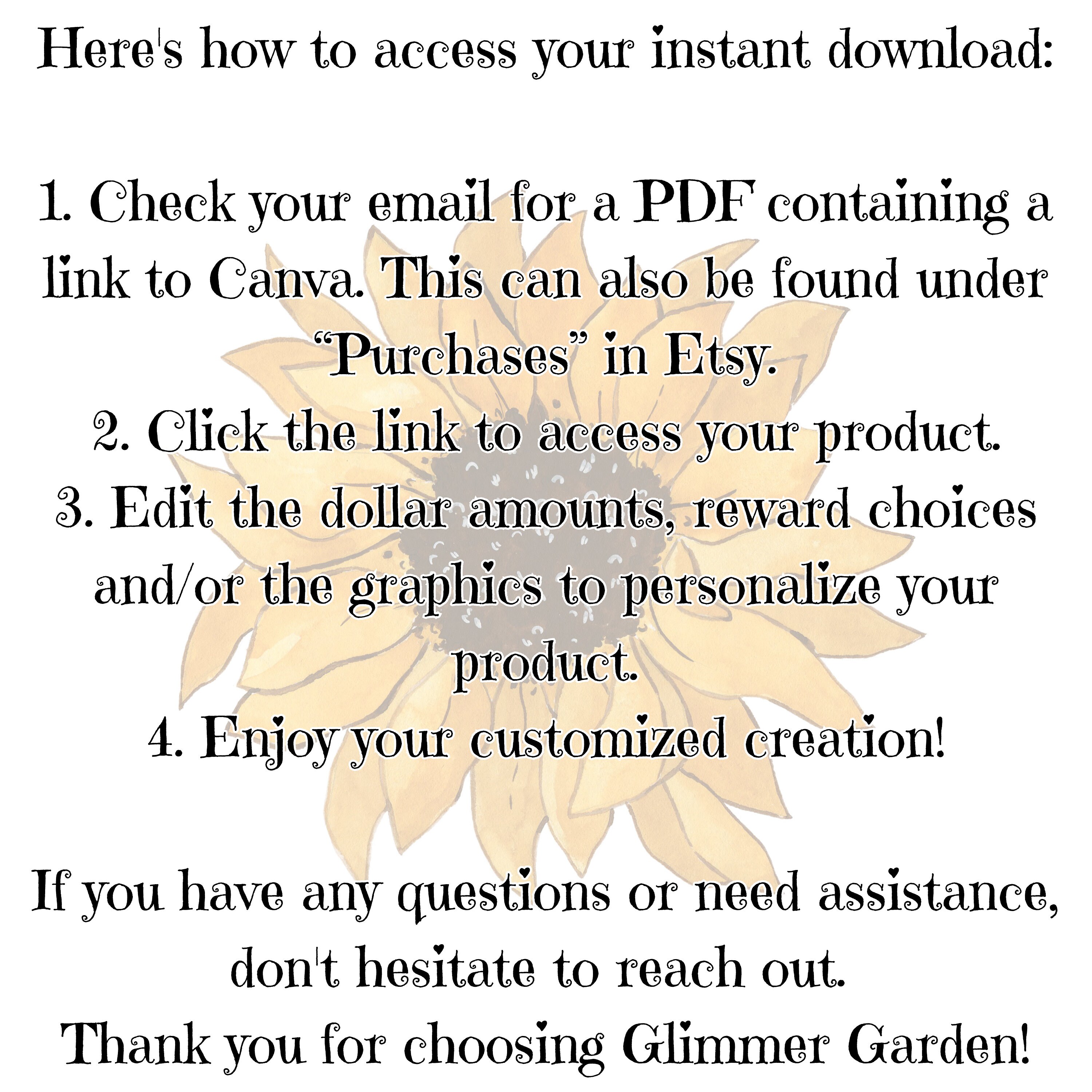 Customizable Reward Money Menu for Kids | Instant Digital Download ...