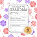 Grandma Questionnaire Printable: Kid's Fill-in Gift (PDF) - Etsy