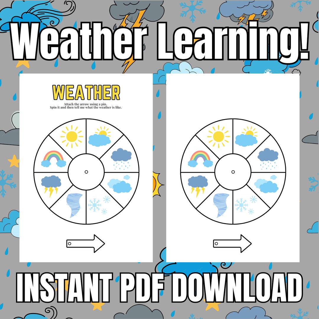 Weather Wheel Activity: DIY Weather Spinner, Classroom Worksheet ...