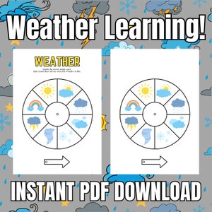 Instant Download Weather Wheel Activity - Fun DIY Weather Spinner With ...