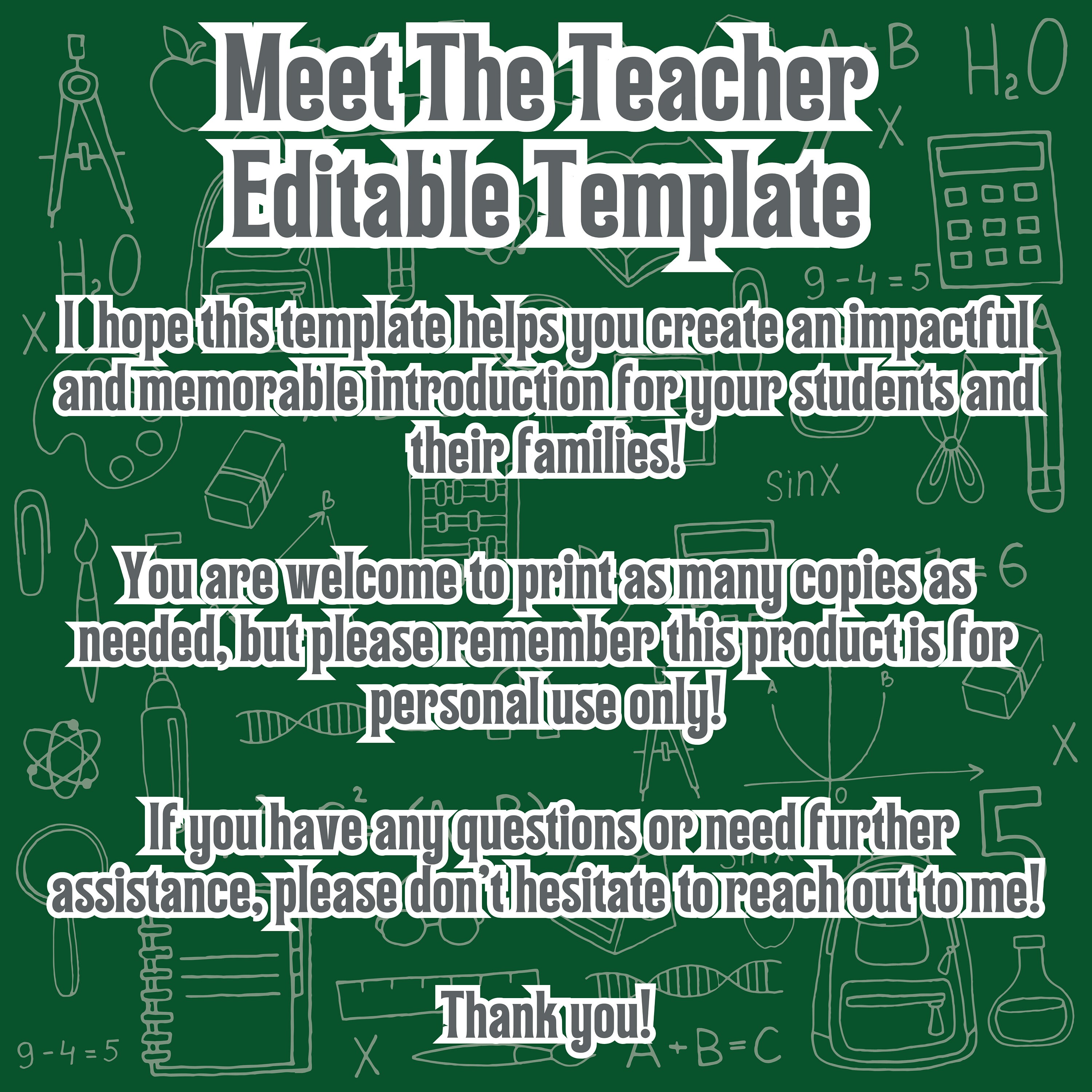 Editable Meet the Teacher Template: Back-to-school Introduction (canva ...
