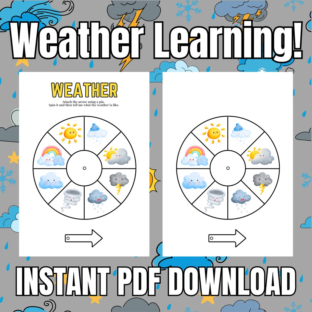 DIY Weather Wheel Activity: Printable Classroom Worksheet (digital ...