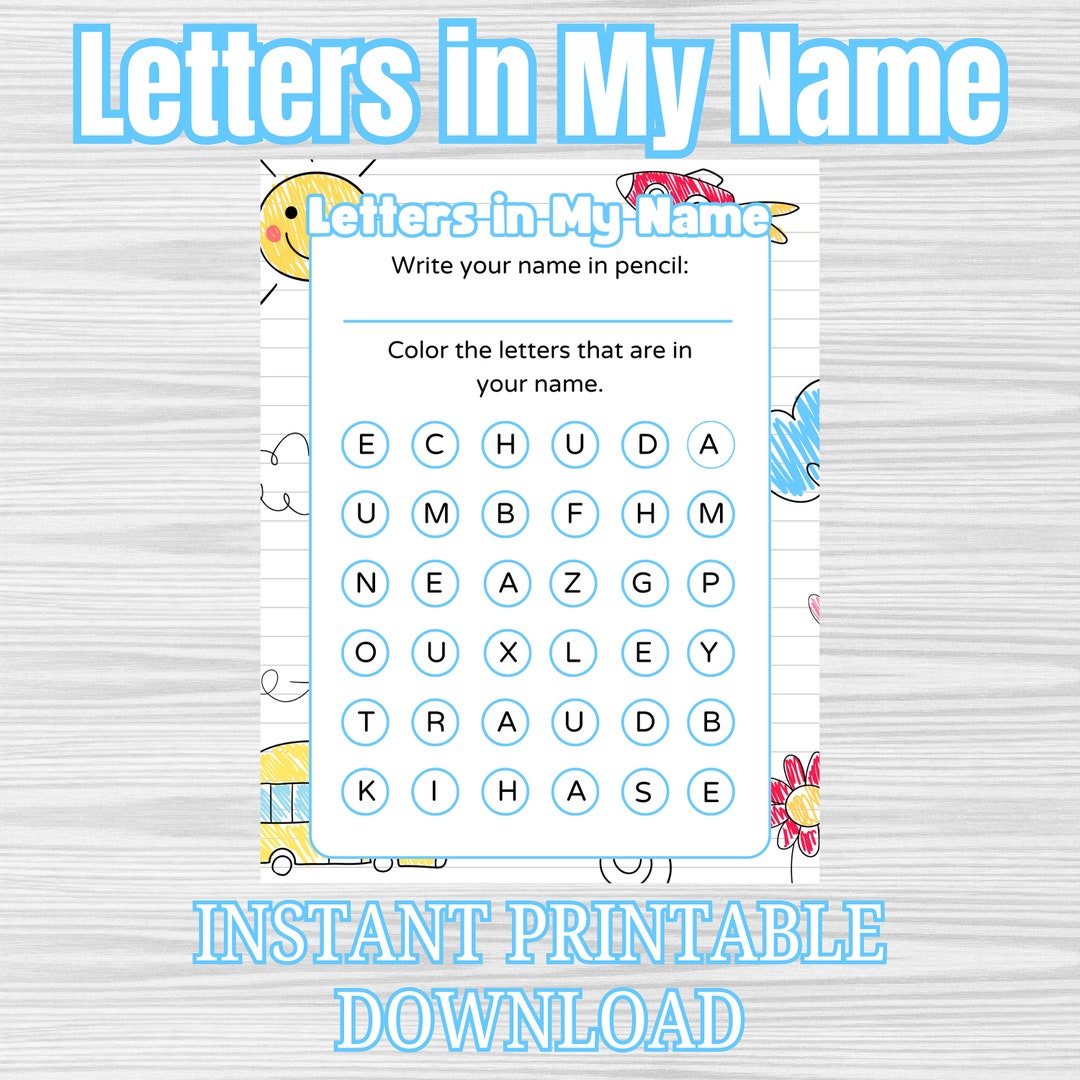 Personalized 'letters in My Name' Worksheet – Fun Letter Hunt ...