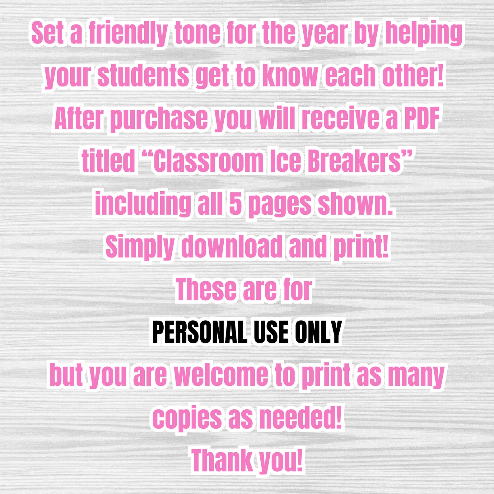 Fun Classroom Ice Breaker & Get-to-know-you Printables - 5 Adorable ...
