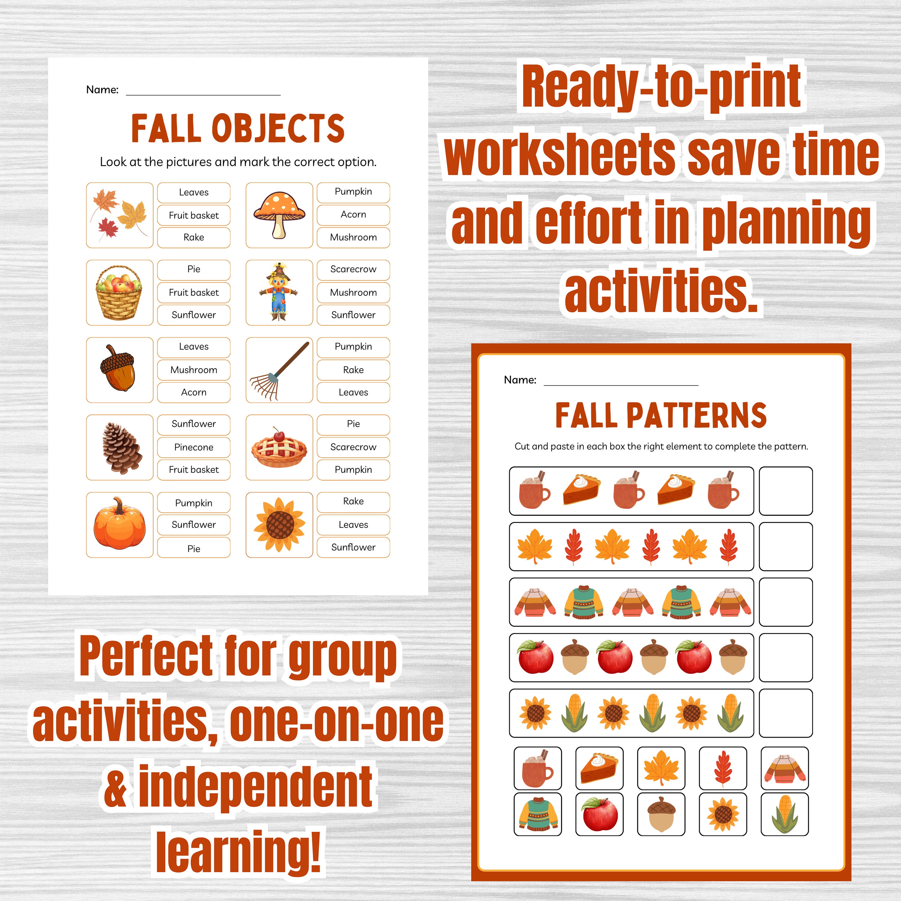 25 Fall-themed Preschool Worksheets: Counting, Patterns, Tracing ...
