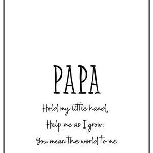 Handprint Papa Printable, Father's Day Art (PDF) - Etsy