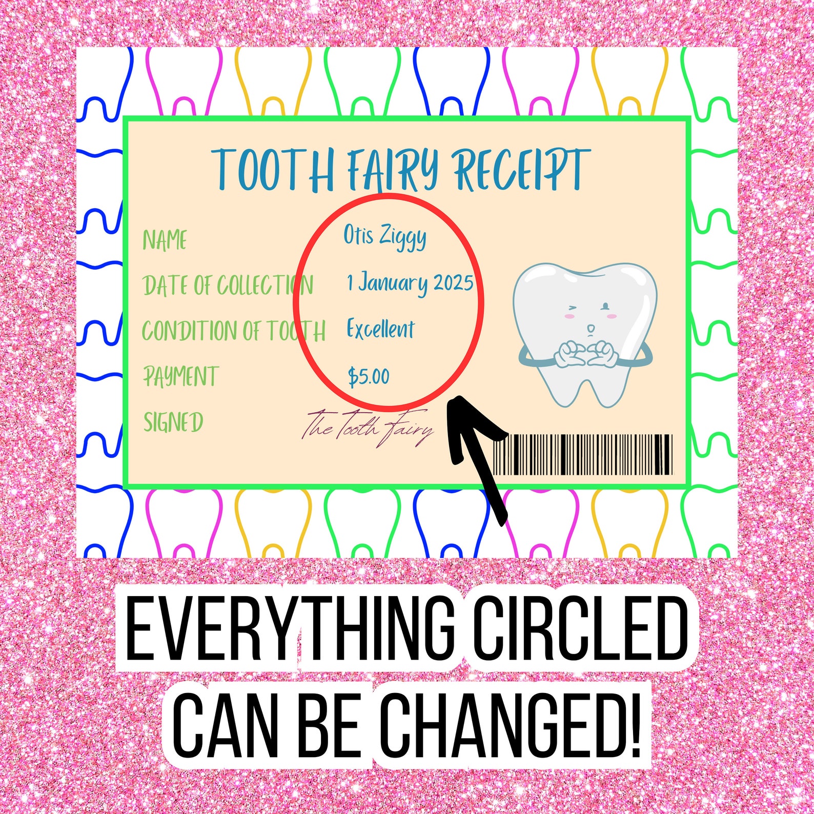 Editable Tooth Fairy Receipt Templates - 10 Magical Designs ...