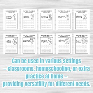 Fun & Cute Printable Number Tracing Worksheets 1-10 - Color-in Numbers ...