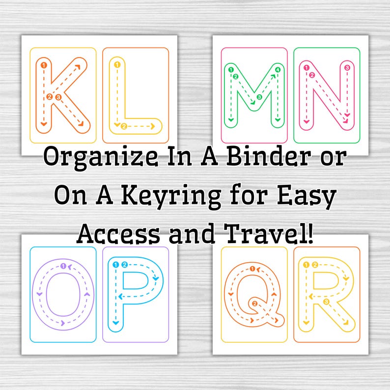 Uppercase Alphabet Tracing Cards: Preschool Handwriting Practice ...