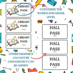 Editable Classroom Passes: Printable Teacher Resources (instant ...