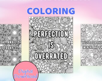 Calm & Color: Printable Mental Health Coloring Page - Etsy