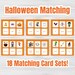 Printable Halloween Matching Cards Set – Fun & Spooky 18-card Game for ...