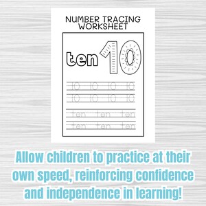 Fun & Cute Printable Number Tracing Worksheets 1-10 - Color-in Numbers ...
