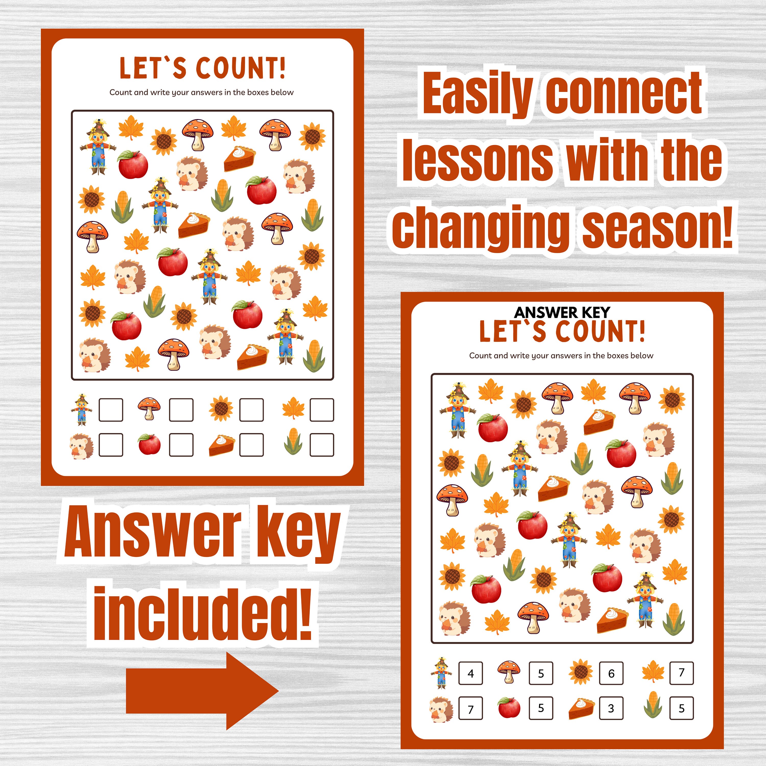 25 Fall-themed Preschool Worksheets: Counting, Patterns, Tracing ...