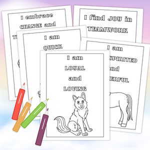 Positive Affirmation Coloring Sheets - Animal Coloring Pages ...