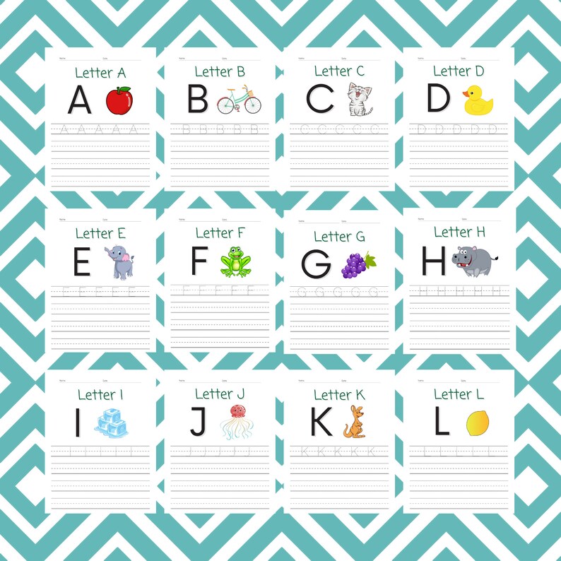 Tracing Worksheets / Alphabet Writing Practice / Learning Fun ...