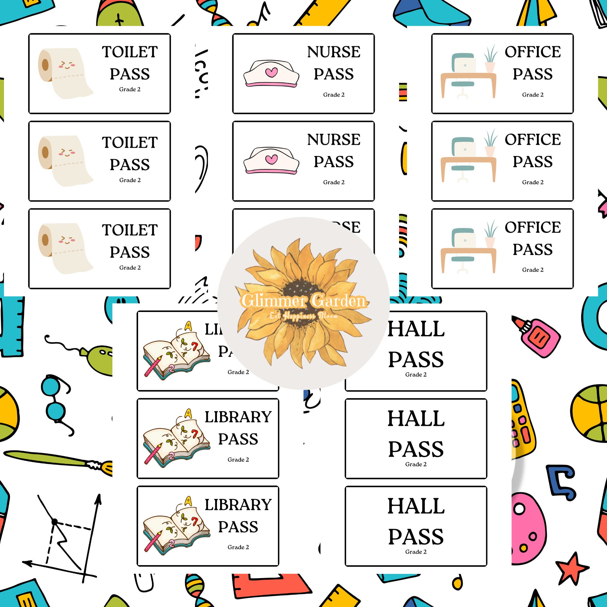 Editable Classroom Passes Templates - Customizable & Printable School ...