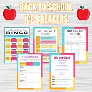Fun Classroom Ice Breaker & Get-to-know-you Printables - 5 Adorable ...