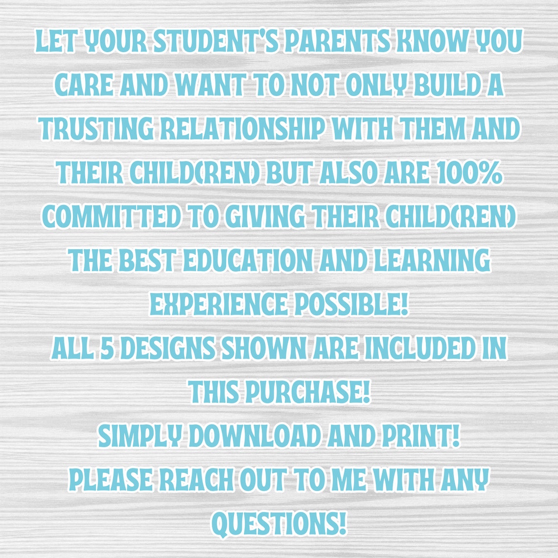 Parent 3-2-1 Questionnaire - Instant Download - 5 Fun & Groovy Designs ...