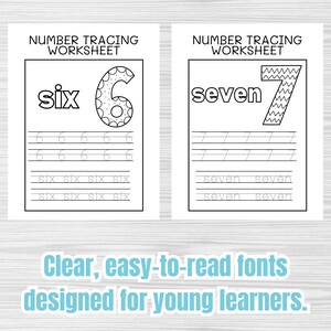 Fun & Cute Printable Number Tracing Worksheets 1-10 - Color-in Numbers ...