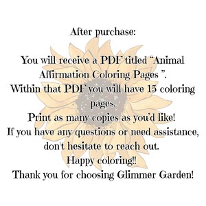 Positive Affirmation Coloring Sheets - Animal Coloring Pages ...