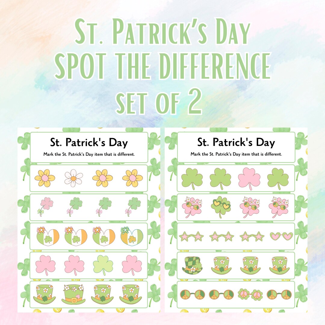 Hojas de trabajo de conteo para el Día de San Patricio: Imprimibles ...