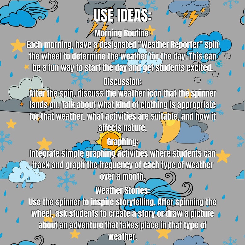 Weather Wheel Activity: DIY Printable Classroom Worksheet (digital ...