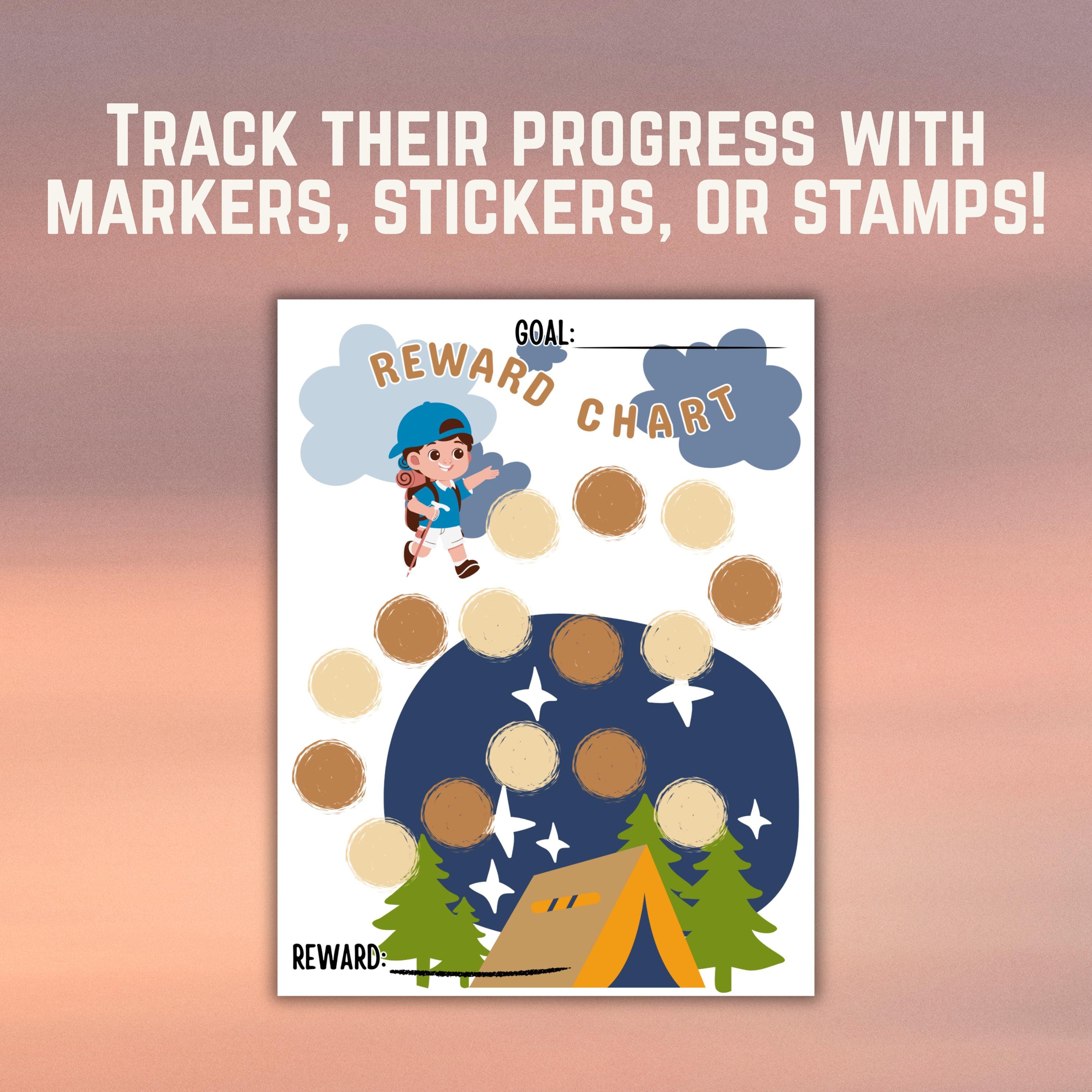 Camping Kids Reward Chart: Behavior & Chore Tracker (instant Download ...