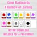 Paint Splatter Color Flashcards: Preschool Learning (printable) - Etsy