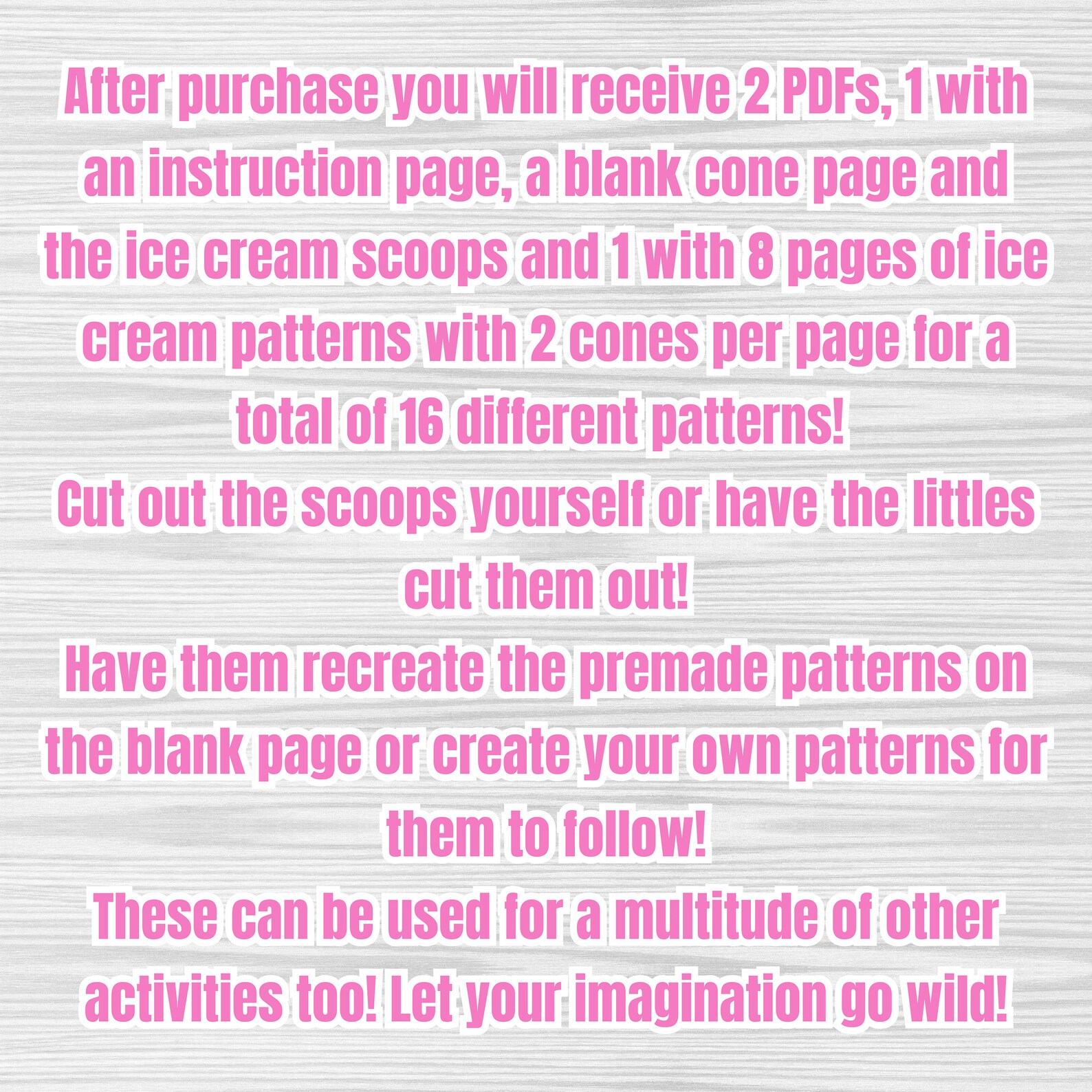 Printable Ice Cream Pattern Building Set – 16 Fun Pattern Cards, 8 ...
