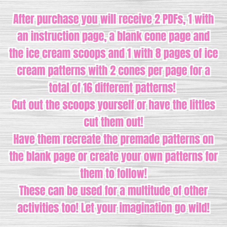 Printable Ice Cream Pattern Building Set – 16 Fun Pattern Cards, 8 ...