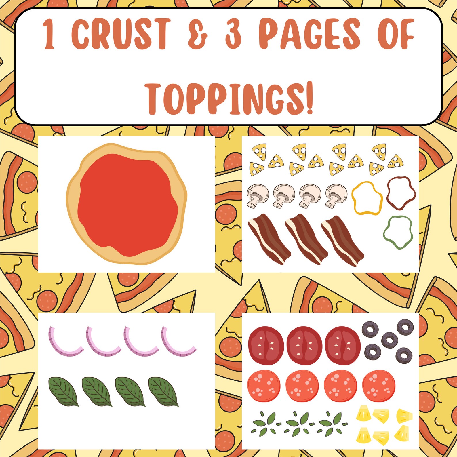 Build Your Own Pizza Printable - Fun Interactive Pizza Making Activity ...