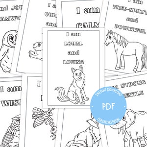 Positive Affirmation Coloring Sheets - Animal Coloring Pages ...
