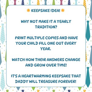 Daddy Printable / Father's Day Gift / Father's Day Questionnaire ...