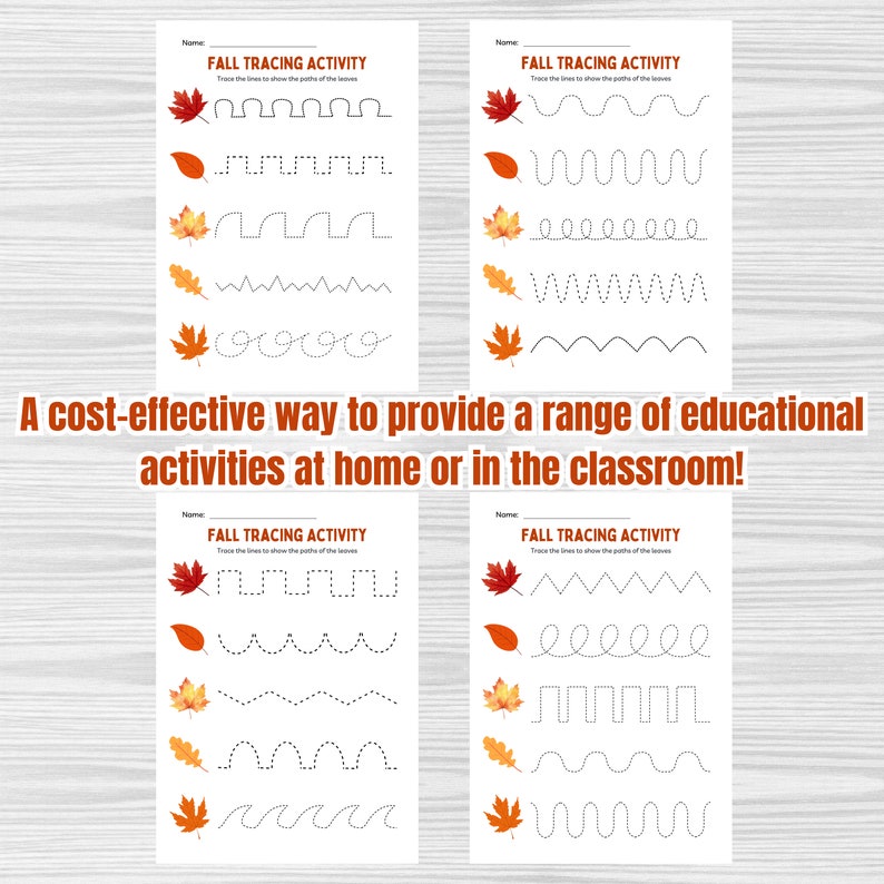Fall Preschool Worksheets: Counting, Patterns, Scissor Skills (PDF) - Etsy