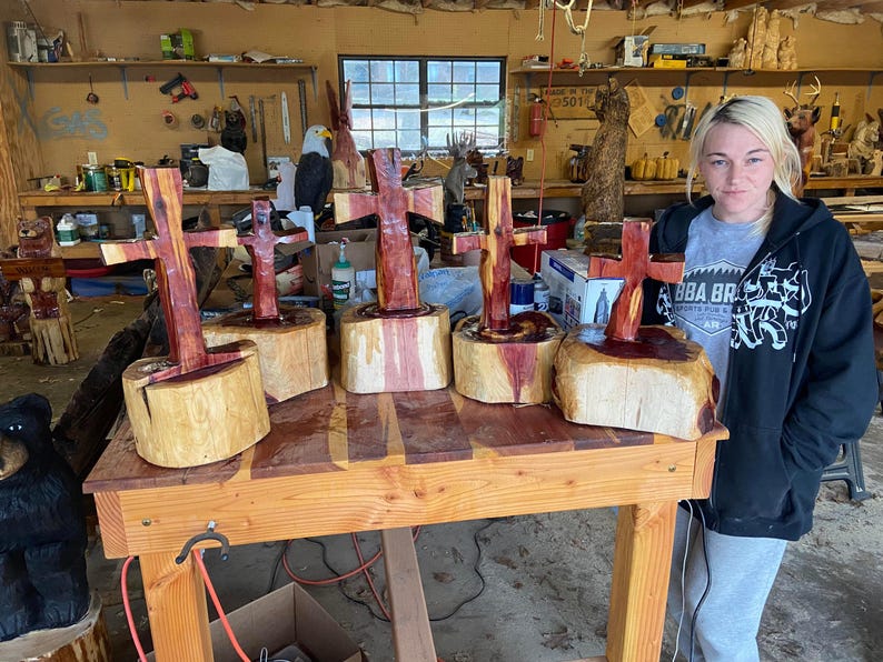 2ft Cedar Cross - Etsy