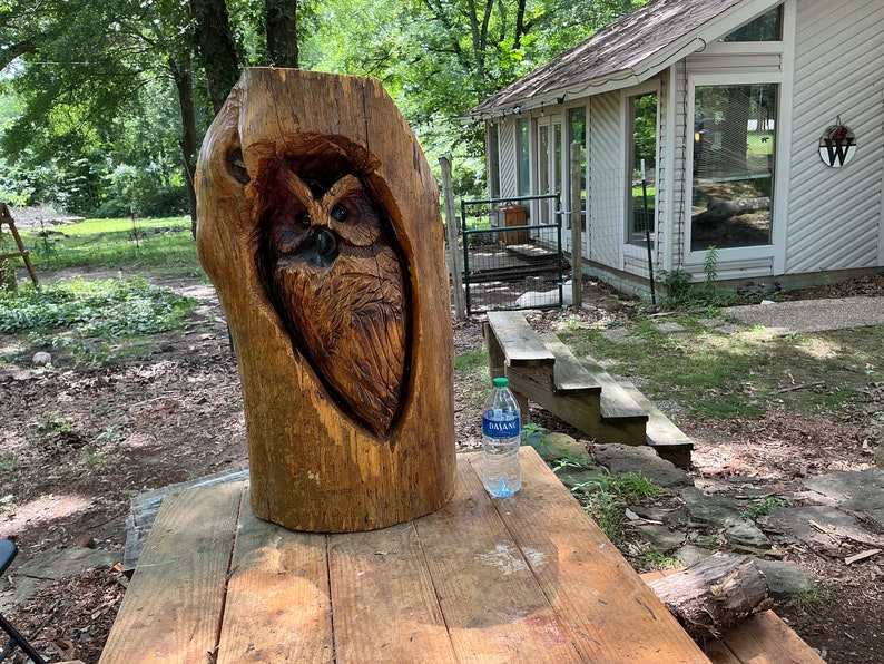 Great Horned Owl Relief Carving - Etsy