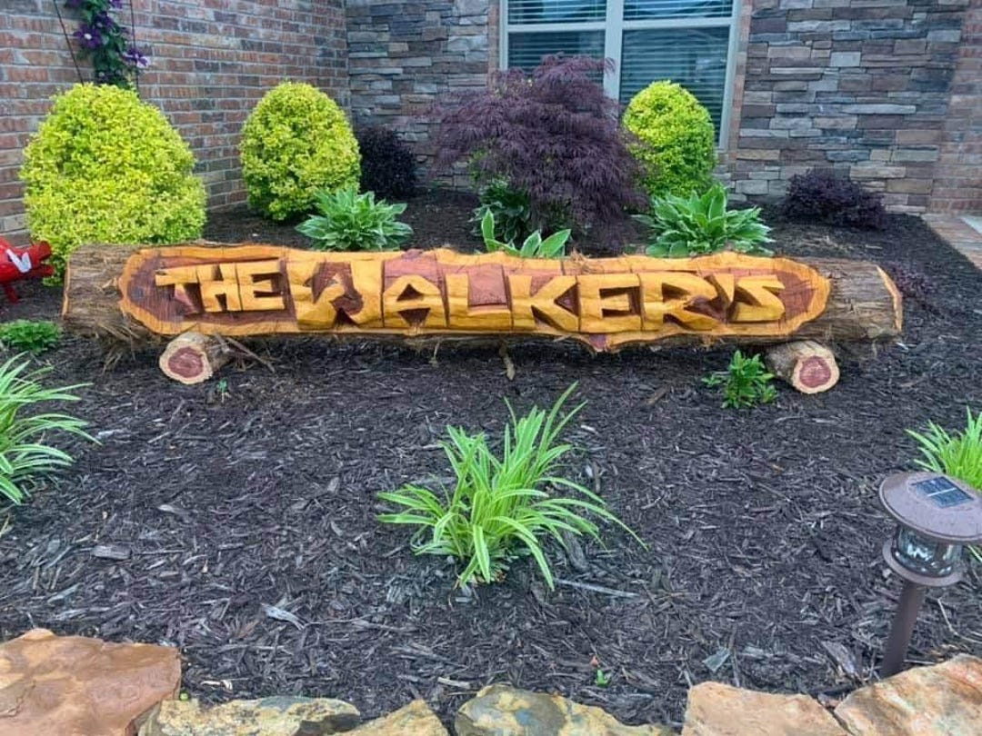 The Name Log With Extra Carvings on Each End, Lifetime Warranty and ...