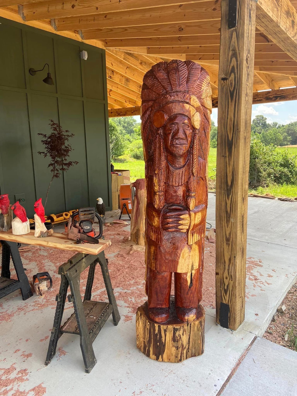 6ft Tall Cedar Cigar Store Indian Carving - Etsy