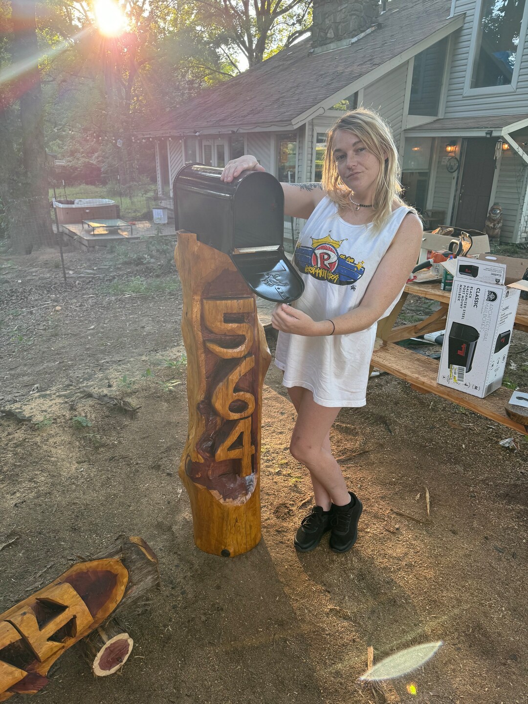 Mailbox Log Carving - Etsy