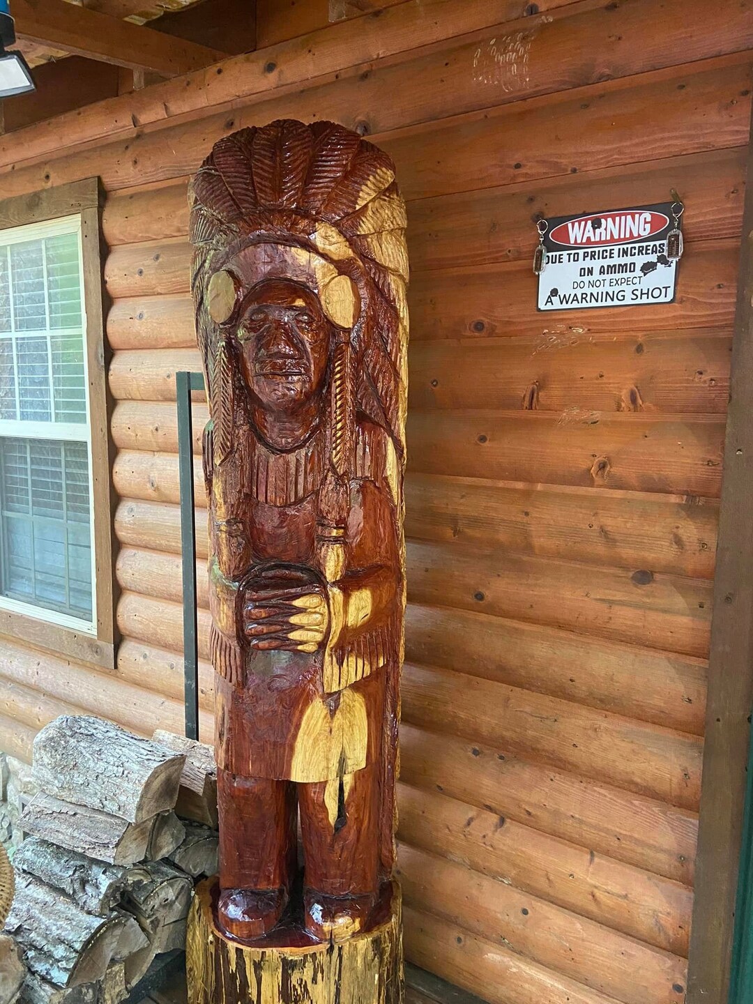 6ft Tall Cedar Cigar Store Indian Carving - Etsy
