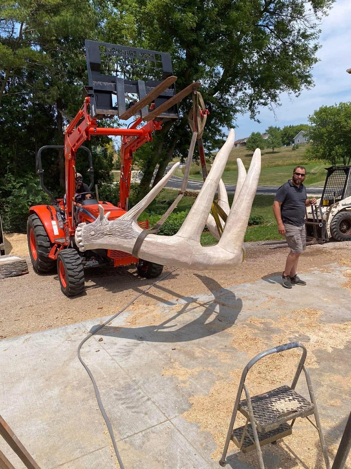 12ft Long Deer Antler Display (chainsaw Art) - Etsy