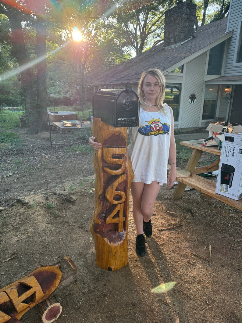 Mailbox Log Carving - Etsy