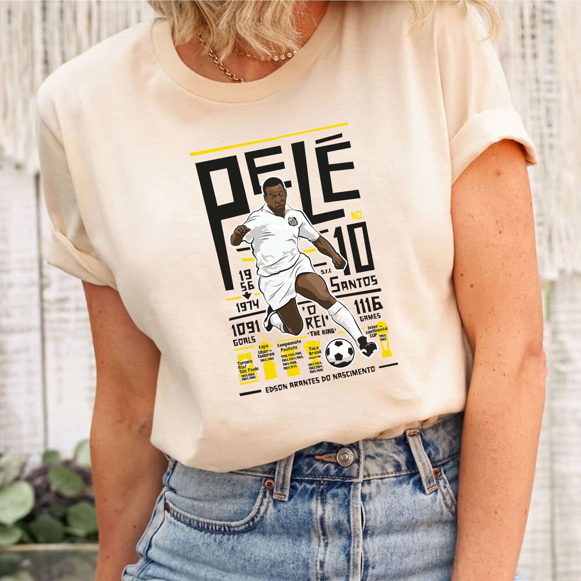 Rip Legend Soccer Vintage Shirt, Pele Brazil Legend Shirt, Legend Pele ...